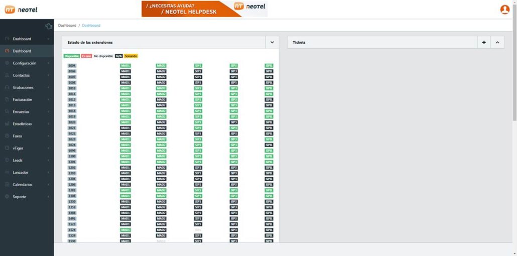 Nueva versión PBX - Software Call Center Centralita Virtual - Neotel